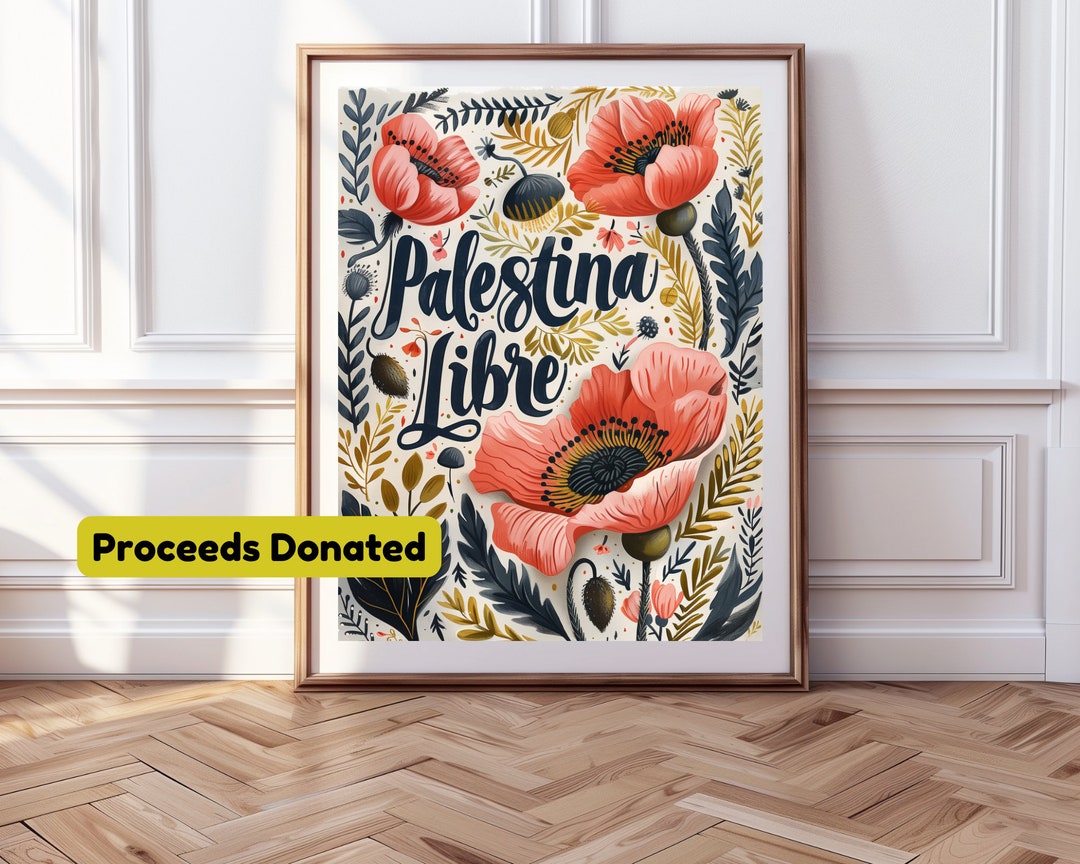 PRINTABLE Palestina Libre Art | Poppies for Palestine Painting ...
