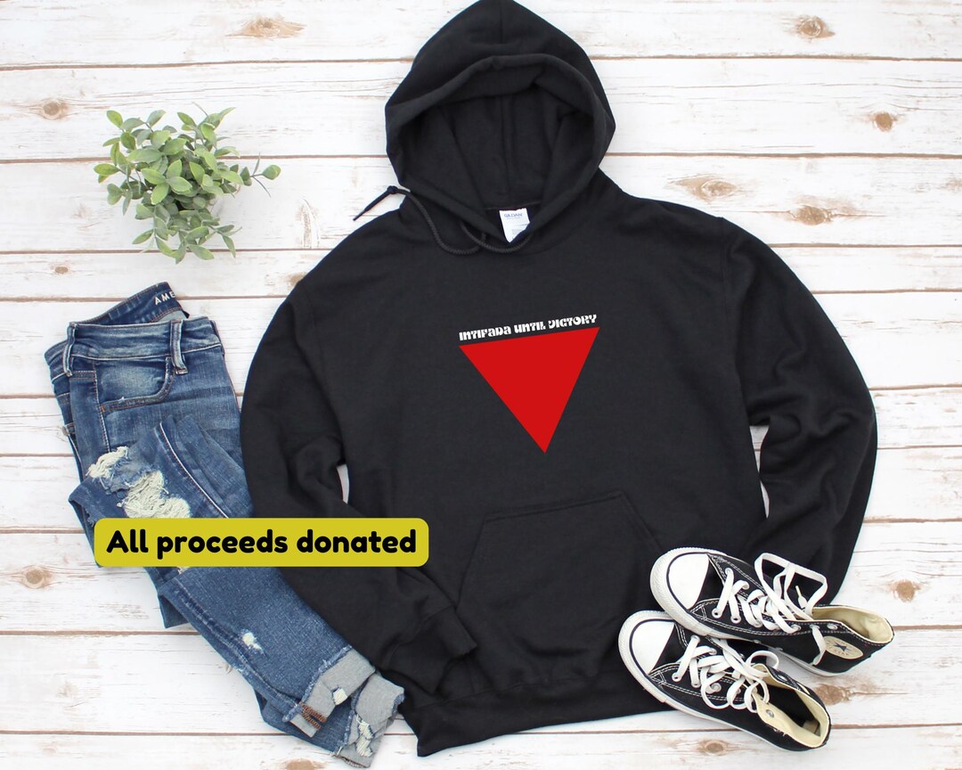 Intifada Until Victory Unisex Hoodie Free Palestine Hoodie Red Triangle ...