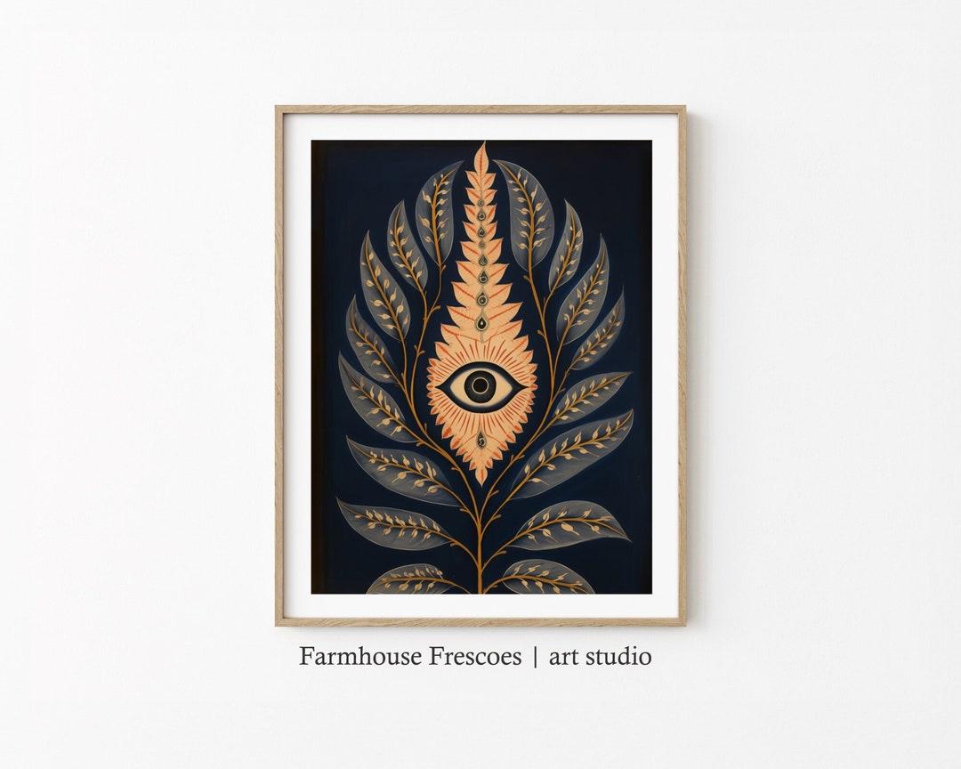 Evil Eye Painting DIGITAL ART PRINT Bohemian Evil Eye Witchy Art Nazar ...