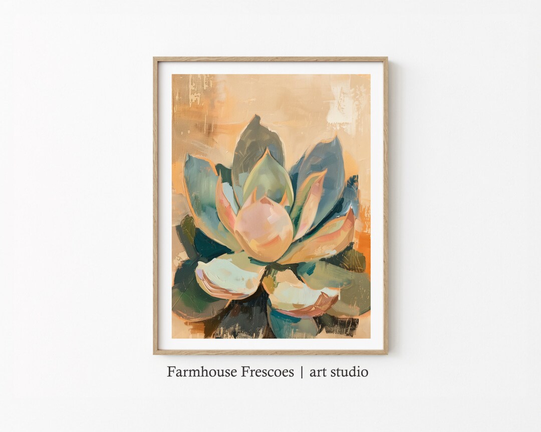 Printable Succulent Painting Botanical Art Print Digital Succulent ...