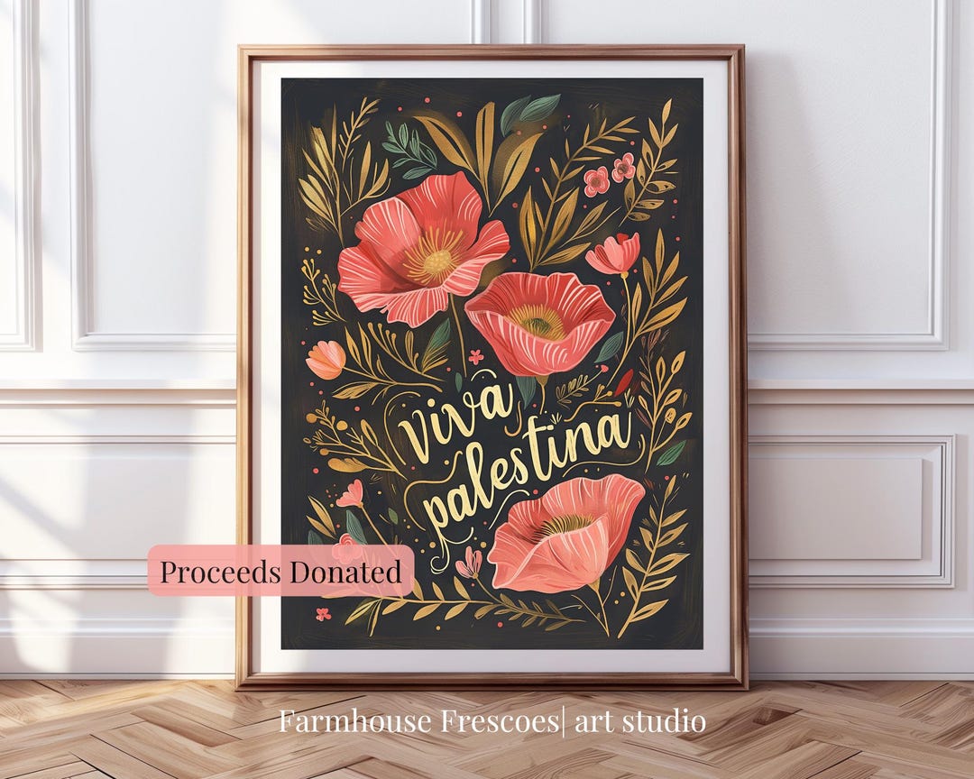 Palestine Wall Art, Viva Palestina Digital Printable Art, Palestinian ...