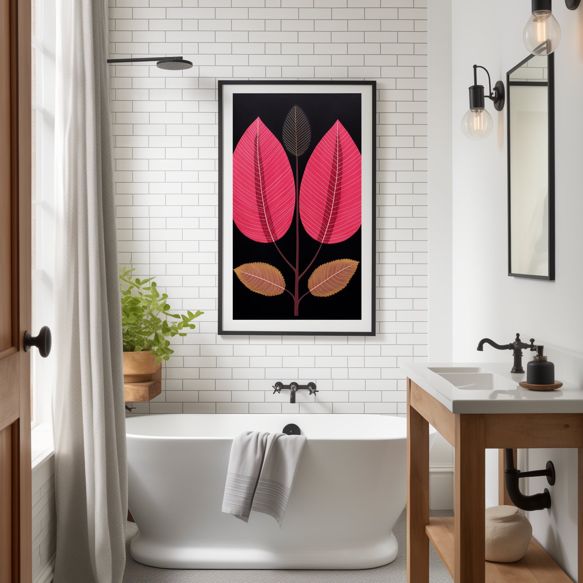 Modern Farmhouse Botanical Painting DIGITAL DOWNLOAD Elegant Farmhouse ...