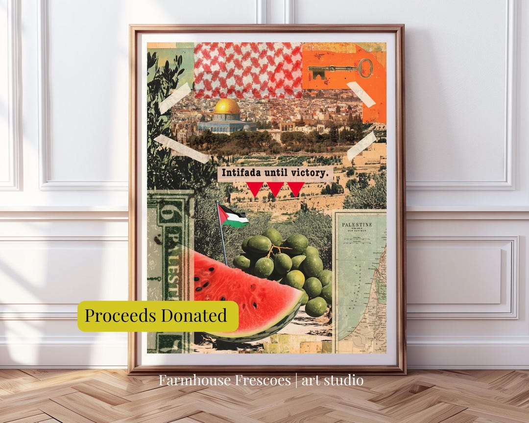 PRINTABLE Free PALESTINE ART Collage This is Not A Watermelon Red ...