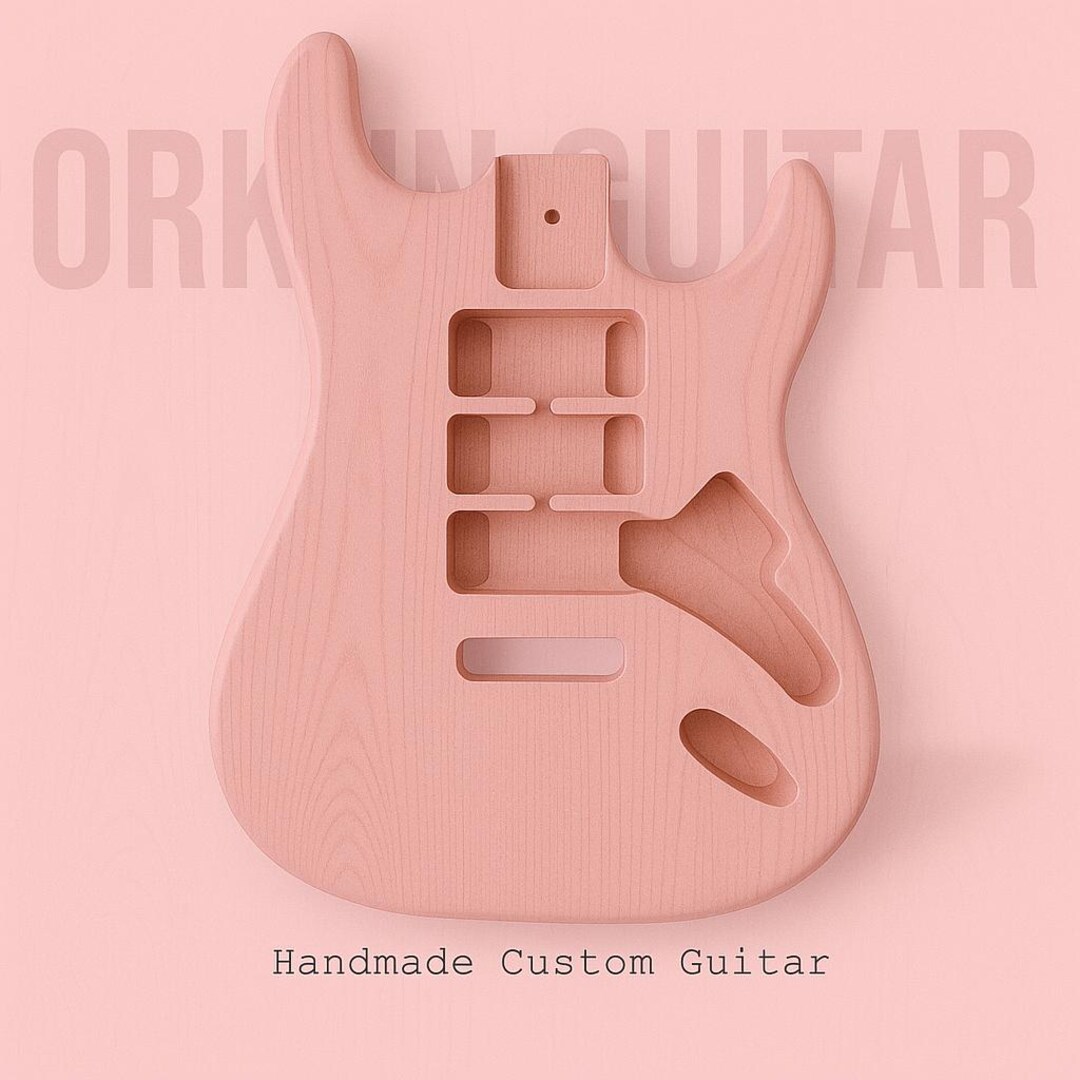 Stratocaster Body, (MATTE PİNK) Strat Body, Electro Guitar Body, Fender ...