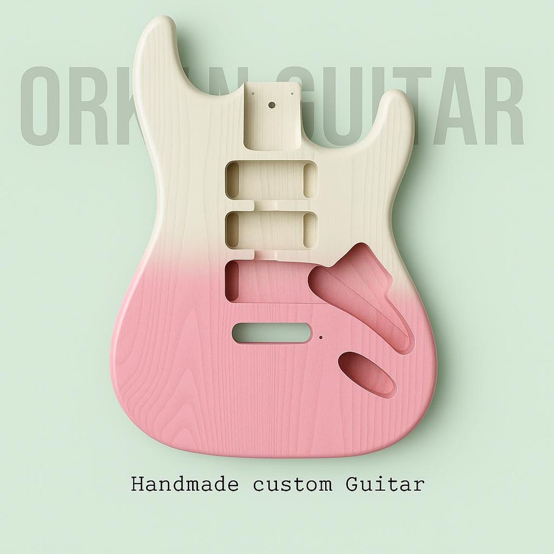 Stratocaster Body, (MATTE,PİNK WHITE) Strat Body, Electro Guitar Body ...