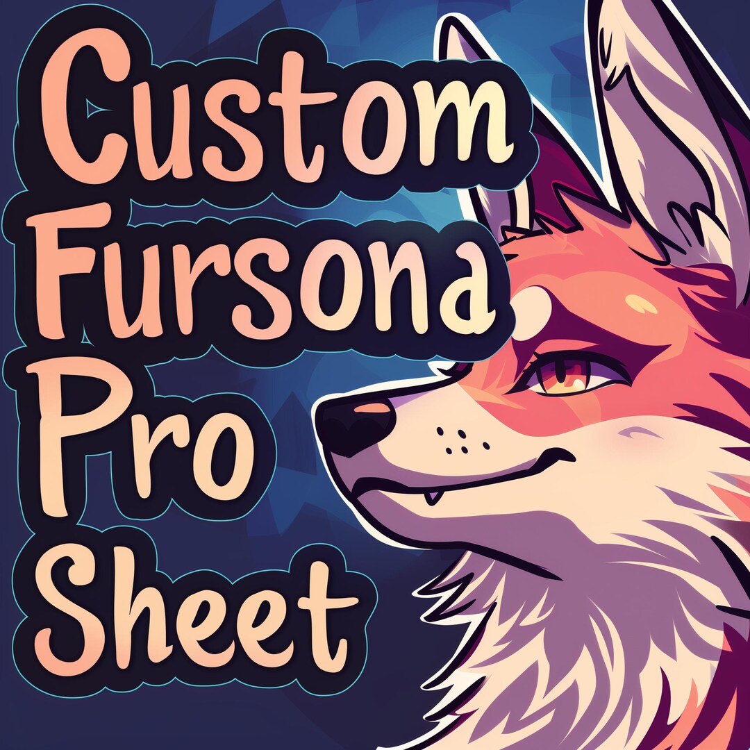 Custom Fursona Pro Reference Sheet, Furry Art Commission, Fursona Custom OC, Reference Sheet ...