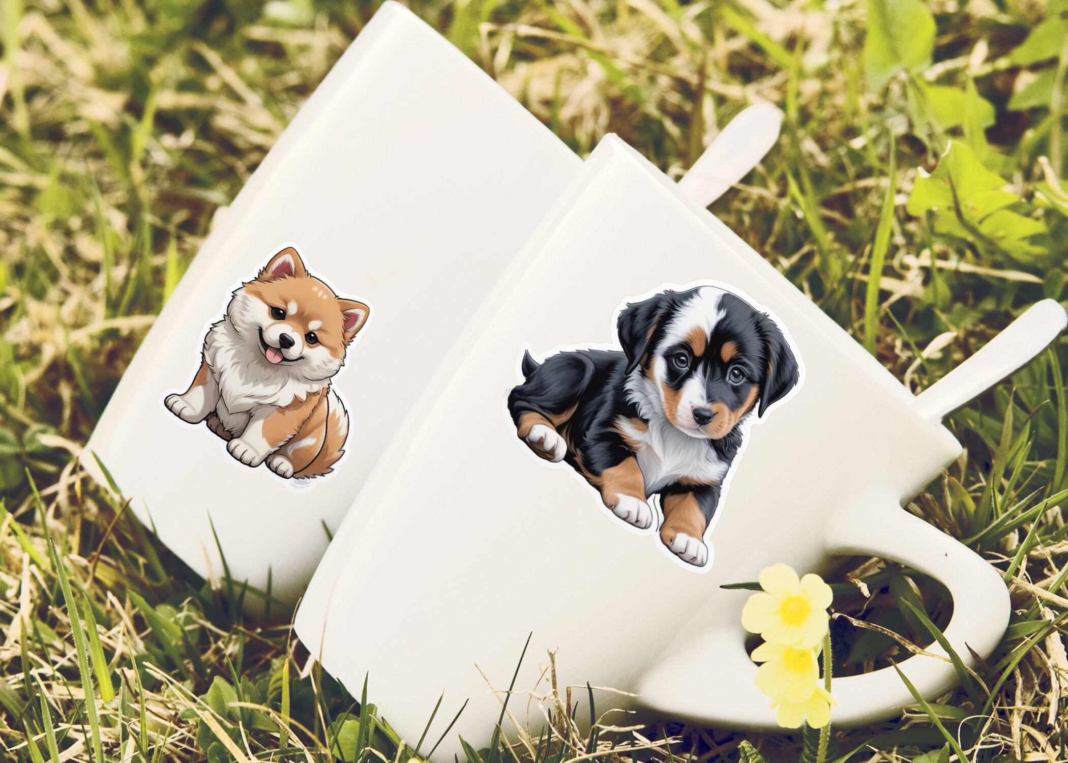 Cute Puppies Sticker PNG Pack, Cute Puppies Sticker Set, Cute Puppies ...