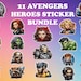 Avengers Sticker PNG Pack, Avengers Sticker Set Animated, Avengers PNG ...