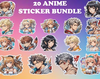 Anime Sticker PNG Pack, Anime Sticker Set, Anime PNG, Anime SVG ...