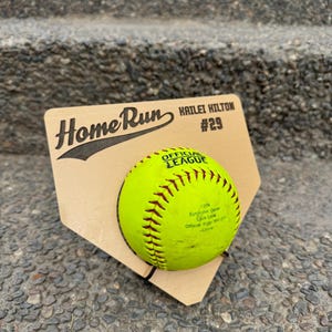 Custom Home Run Ball Display | Personalized Baseball or Softball ...