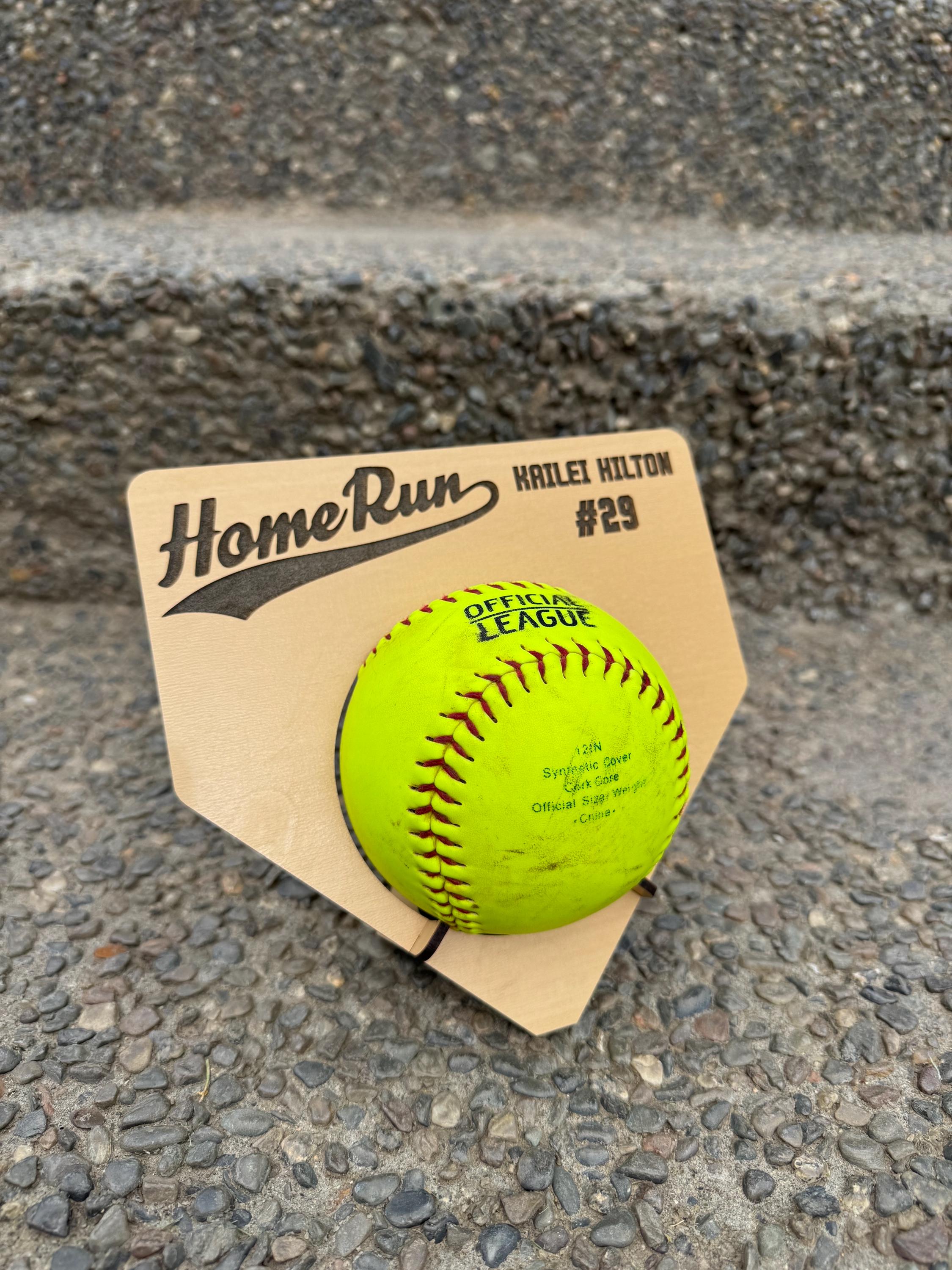 Custom Home Run Ball Display | Personalized Baseball or Softball ...