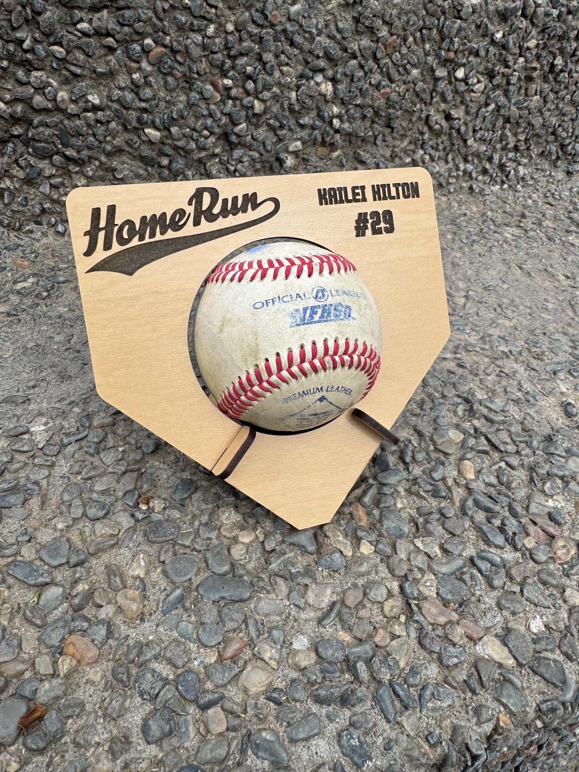 Custom Home Run Ball Display | Personalized Baseball or Softball ...