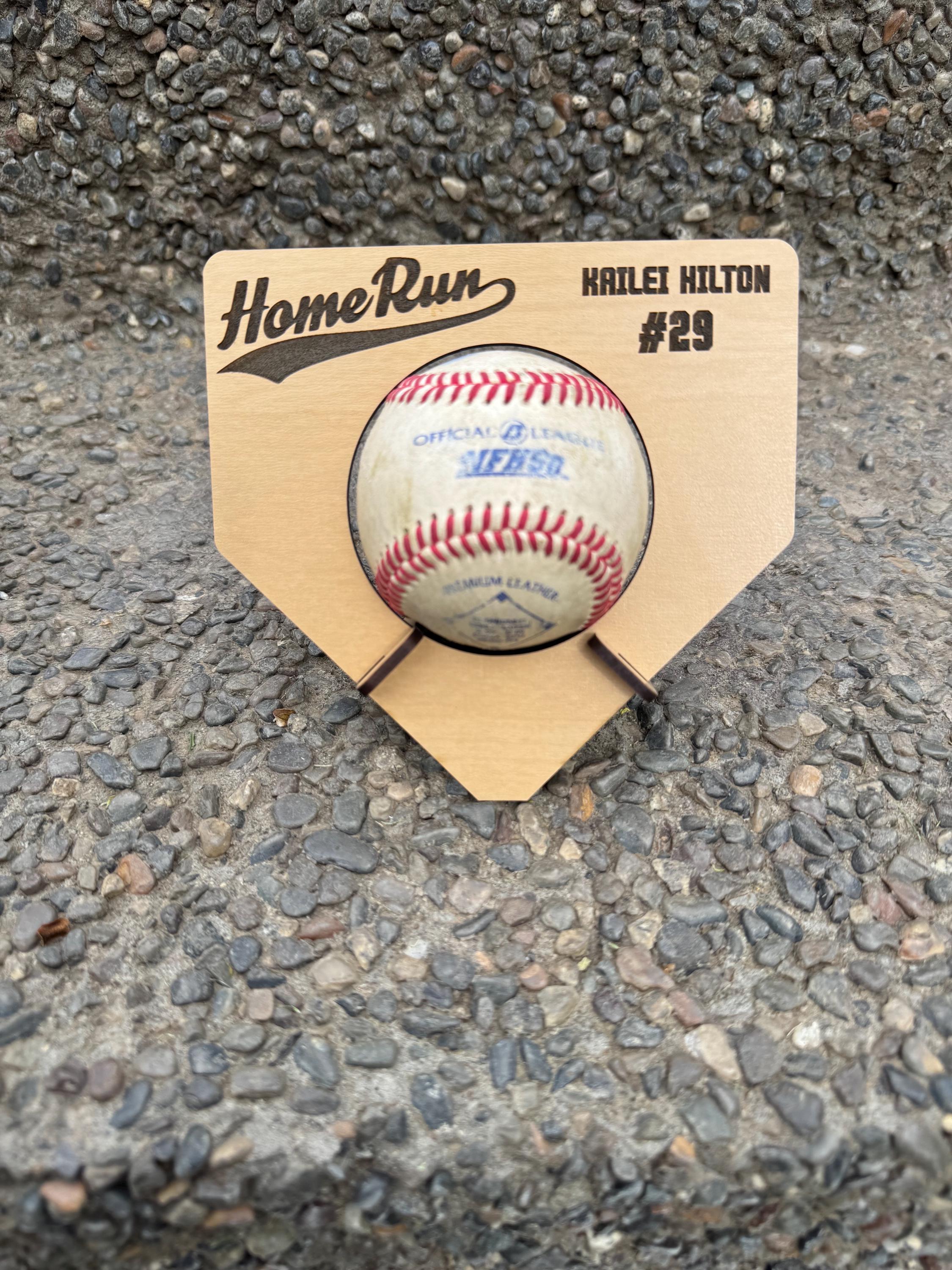 Custom Home Run Ball Display | Personalized Baseball or Softball ...