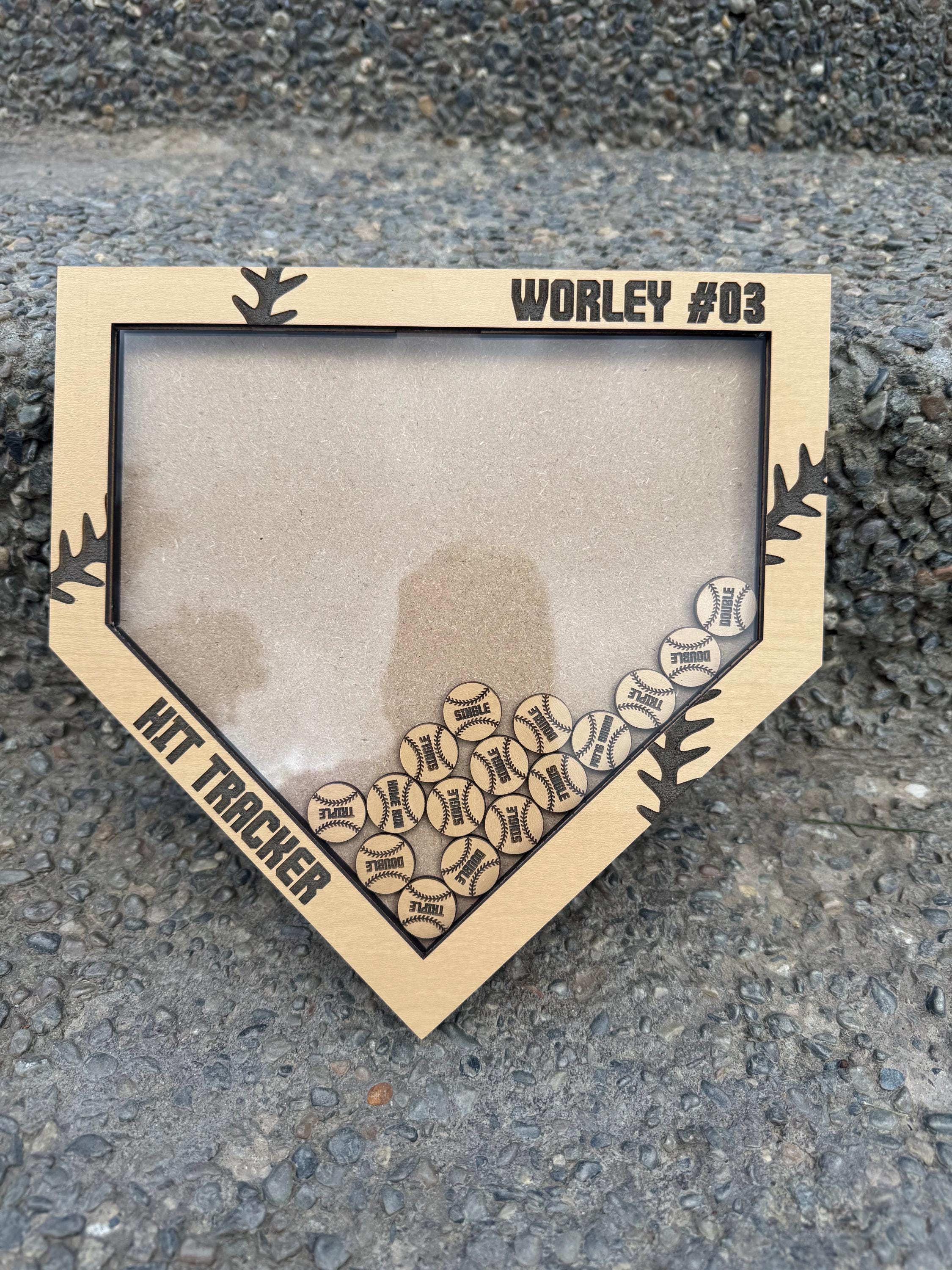 Personalized Baseball Hit Tracker: Custom Home Plate Display - Etsy