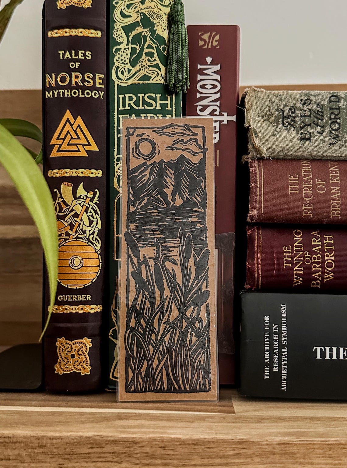 Utah Lake | Linocut Bookmark | Brown - Etsy