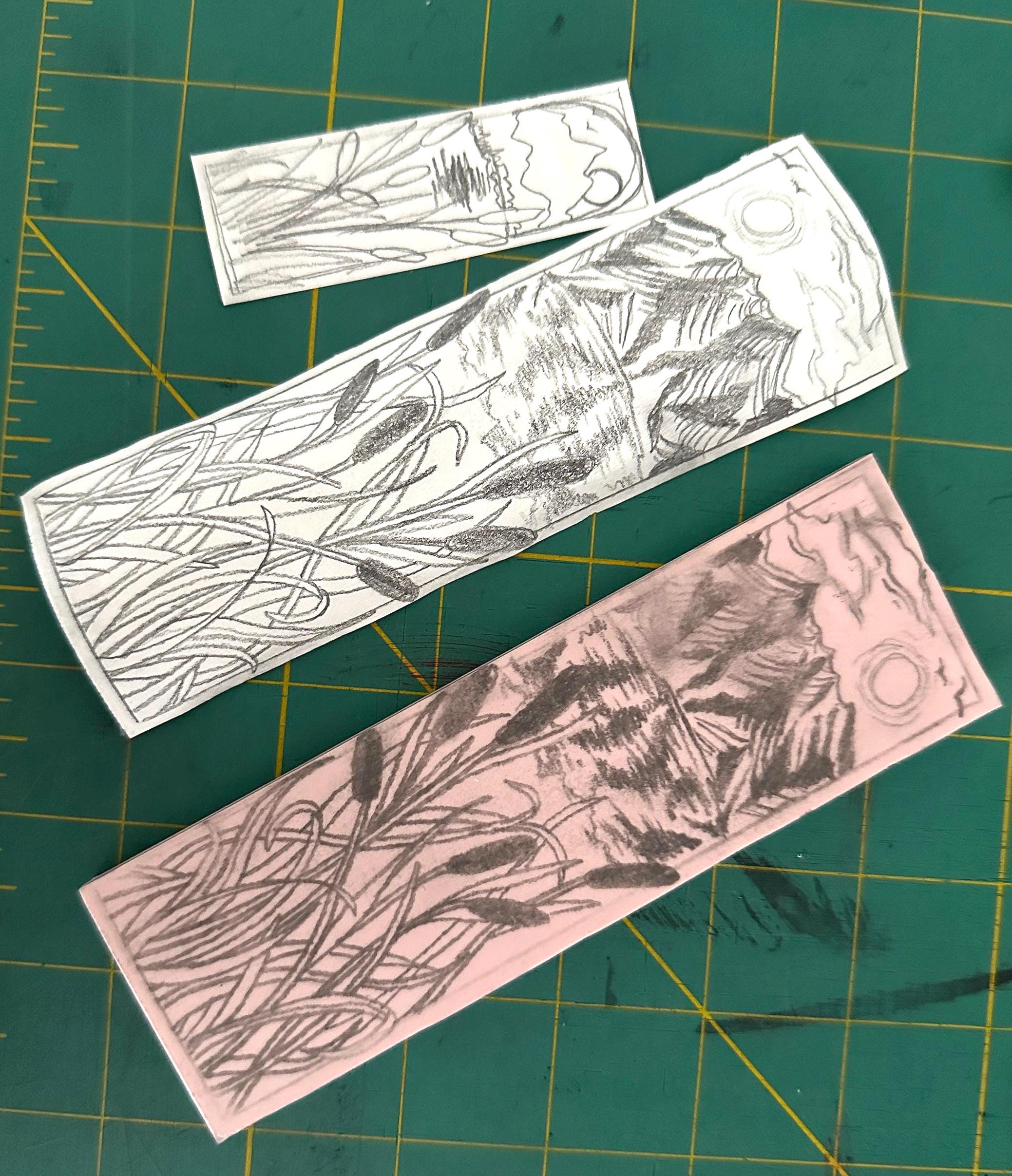 Utah Lake | Linocut Bookmark | Brown - Etsy