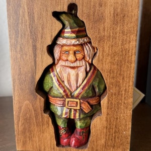 Unique | Hand Carved | Ornament | One of a Kind | Santa | Wood | Adair ...