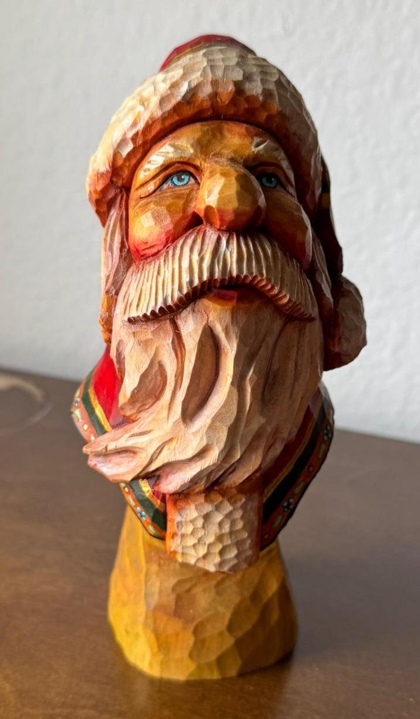One of a Kind | Hand Carved | Santa | Wood | Adair Rucker | Unique ...