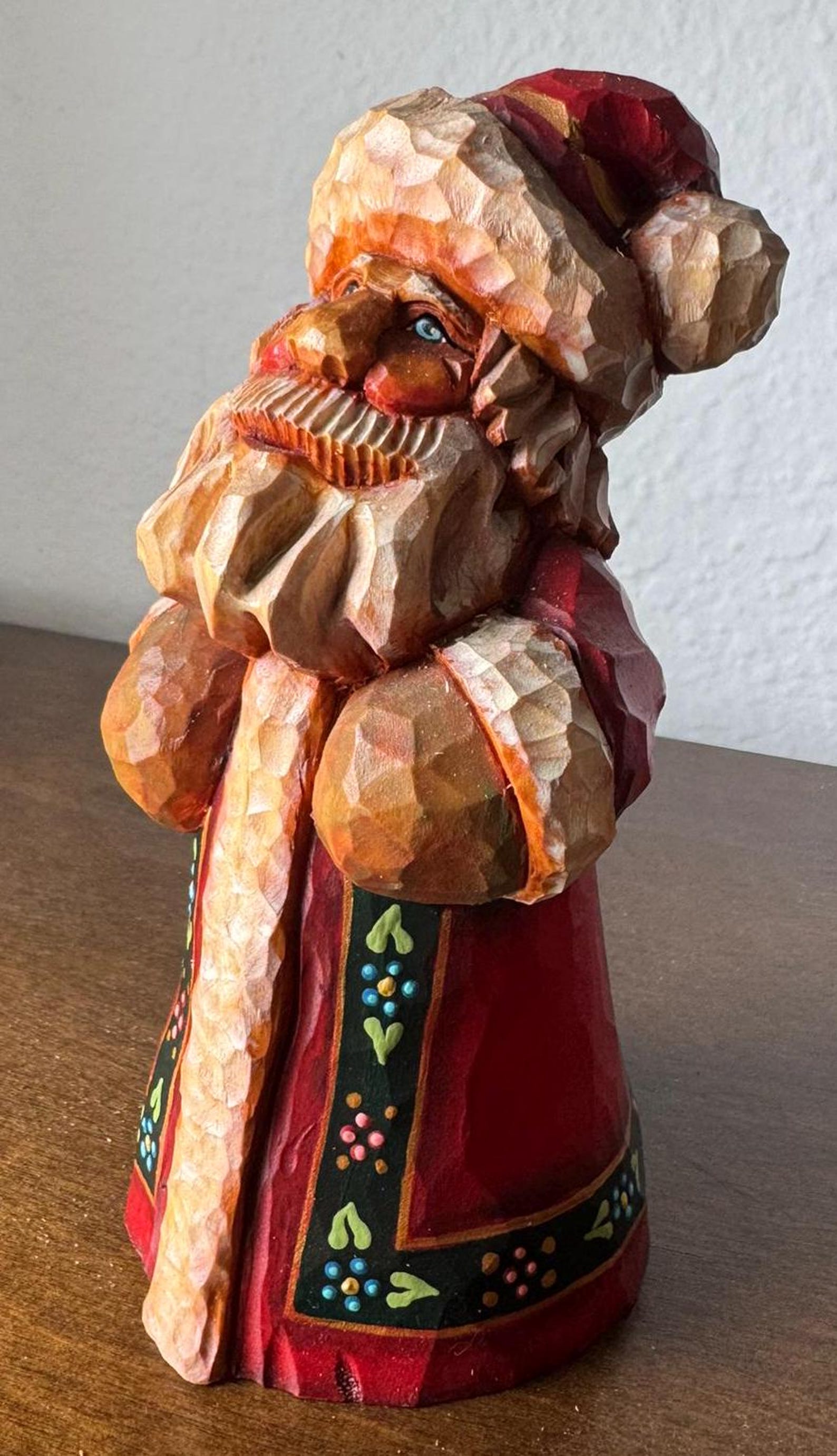 One of a Kind | Hand Carved | Santa | Wood | Adair Rucker | Unique ...