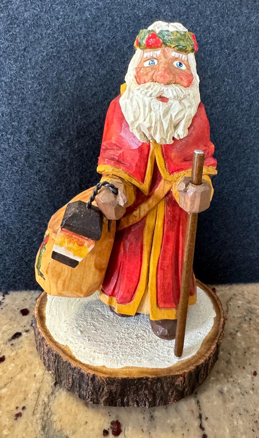 Hand Carved | Wood | Unique | Santa | One of a Kind | Joe Perkins ...