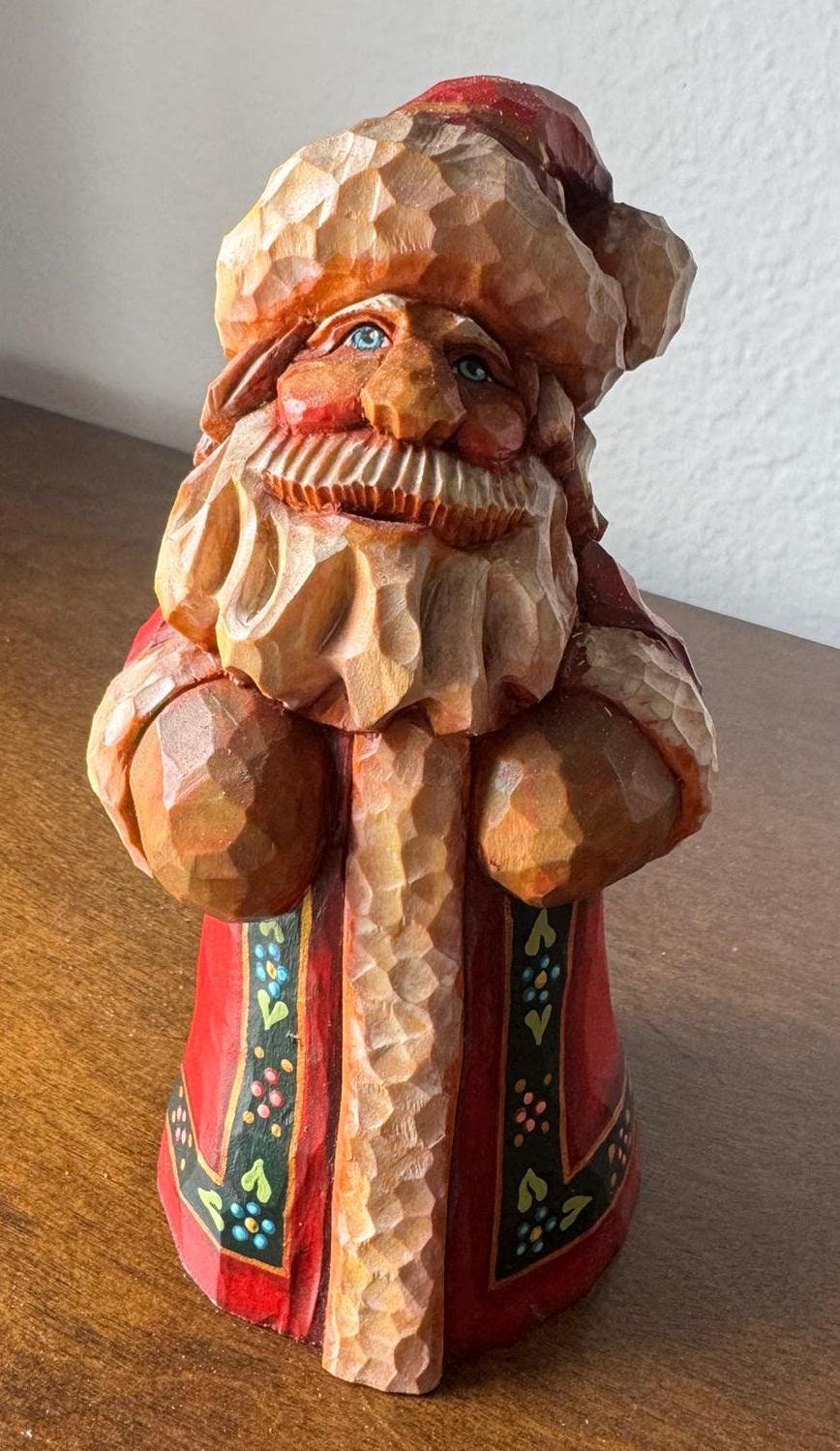 One of a Kind | Hand Carved | Santa | Wood | Adair Rucker | Unique ...