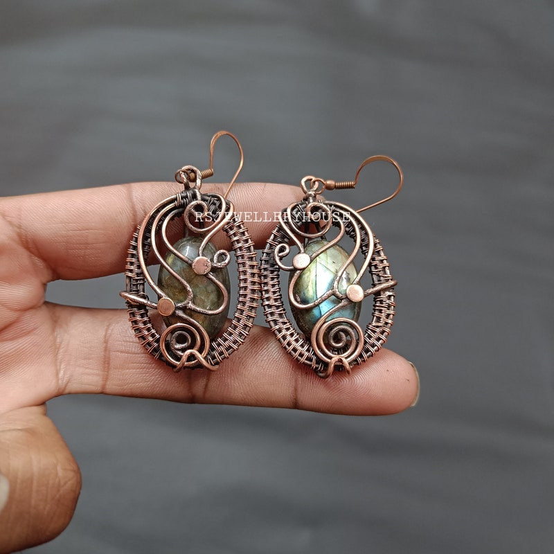 Wire Wrap Earrings - Etsy