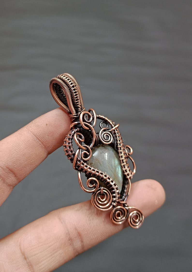 Labradorite Copper Wire Wrapped Jewelry Handmade Jewelry Copper Wire ...