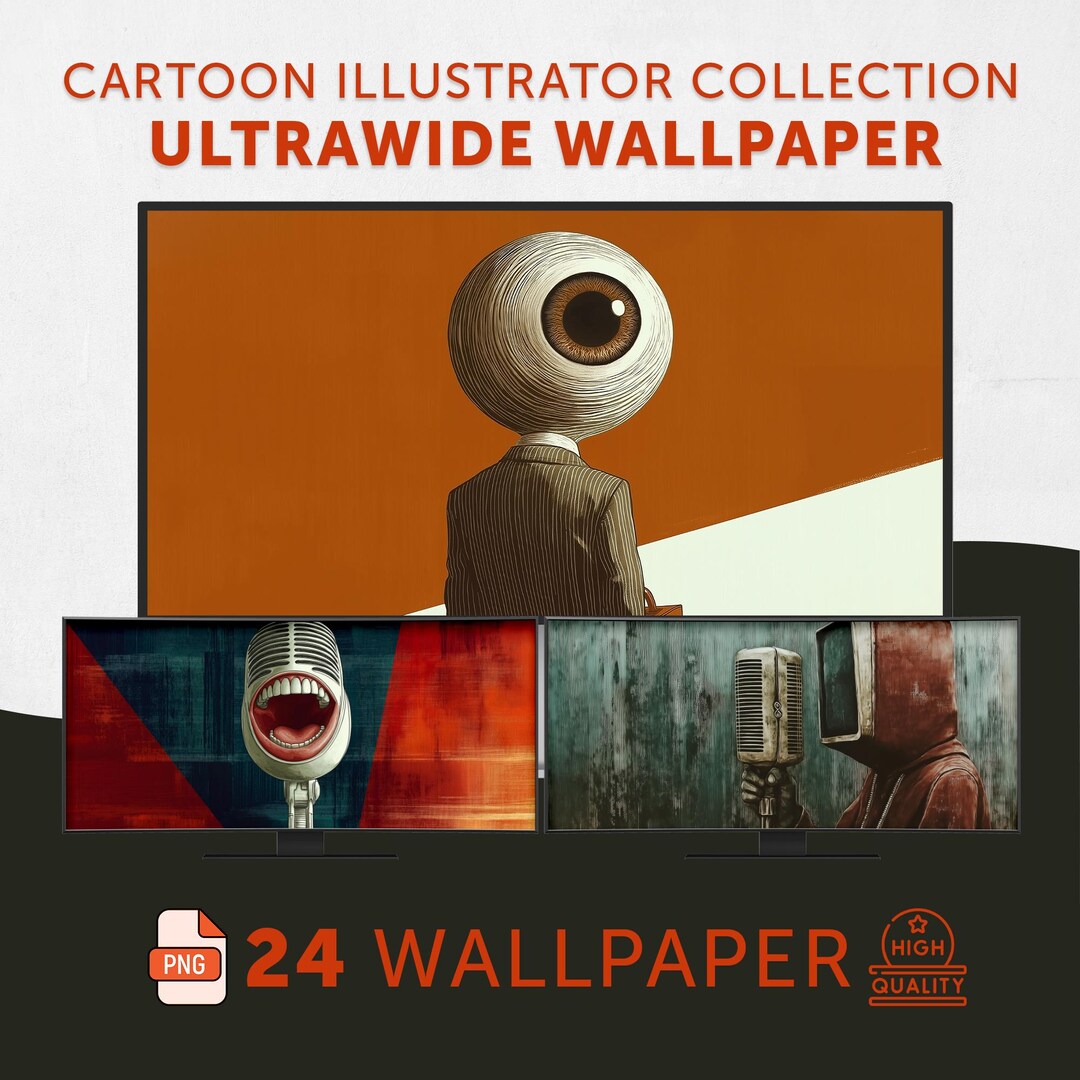 Ultrawide Cartoon Wallpaper: Cinematic Pop Art Background (24-piece ...