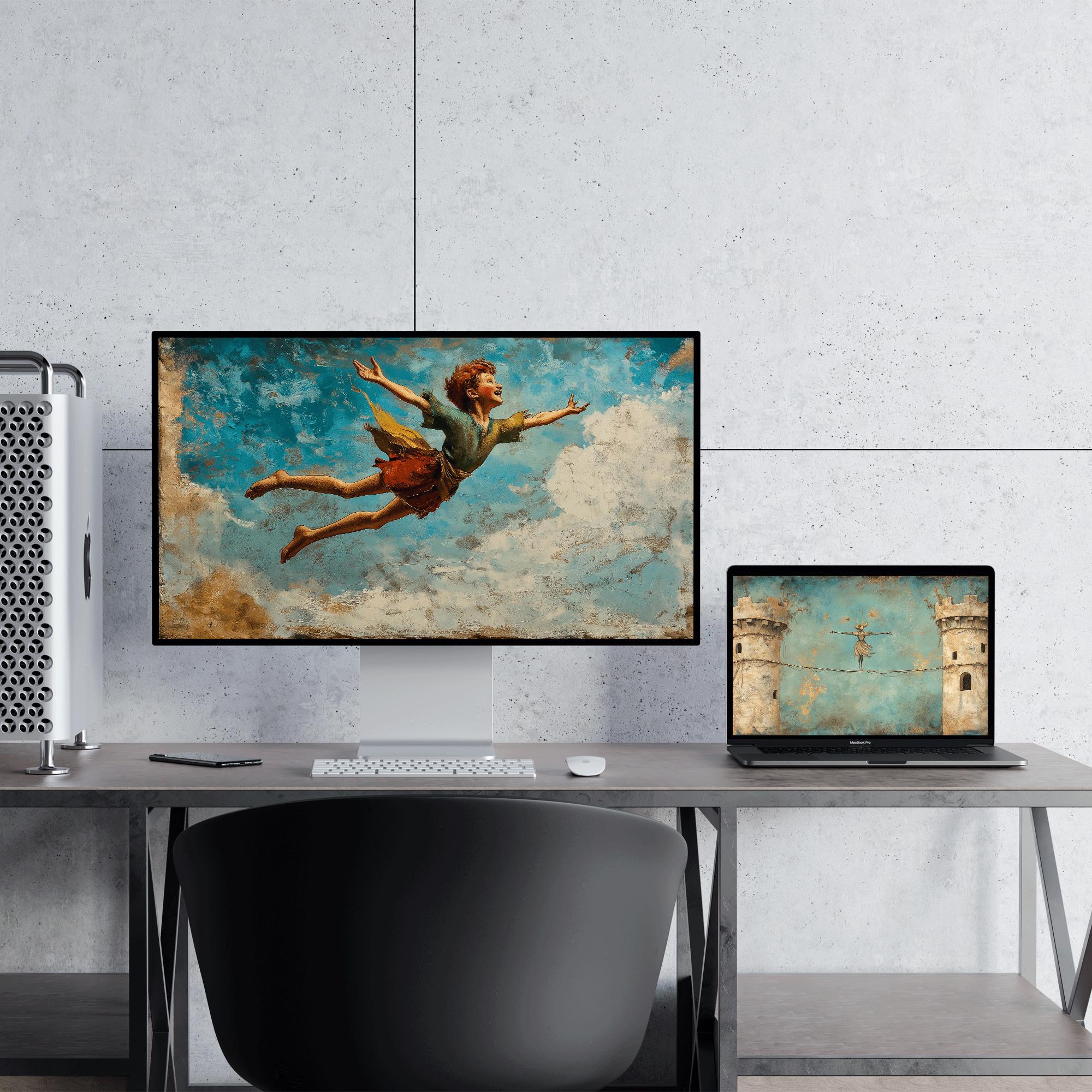 Medieval Art Desktop Wallpaper, Surreal Renaissance PC Background ...