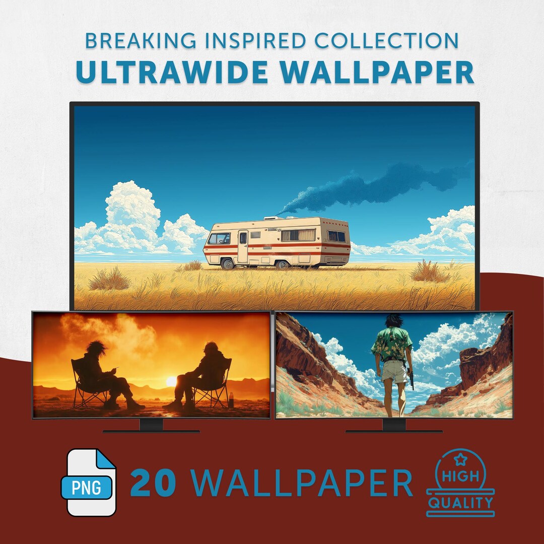 Breaking Inspired Ultrawide Wallpaper | Desert Aesthetic Ultrawide ...