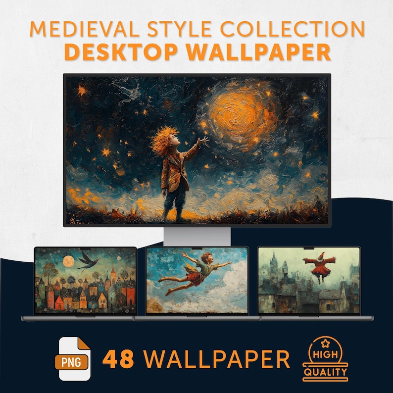 Medieval Art Desktop Wallpaper, Surreal Renaissance PC Background ...