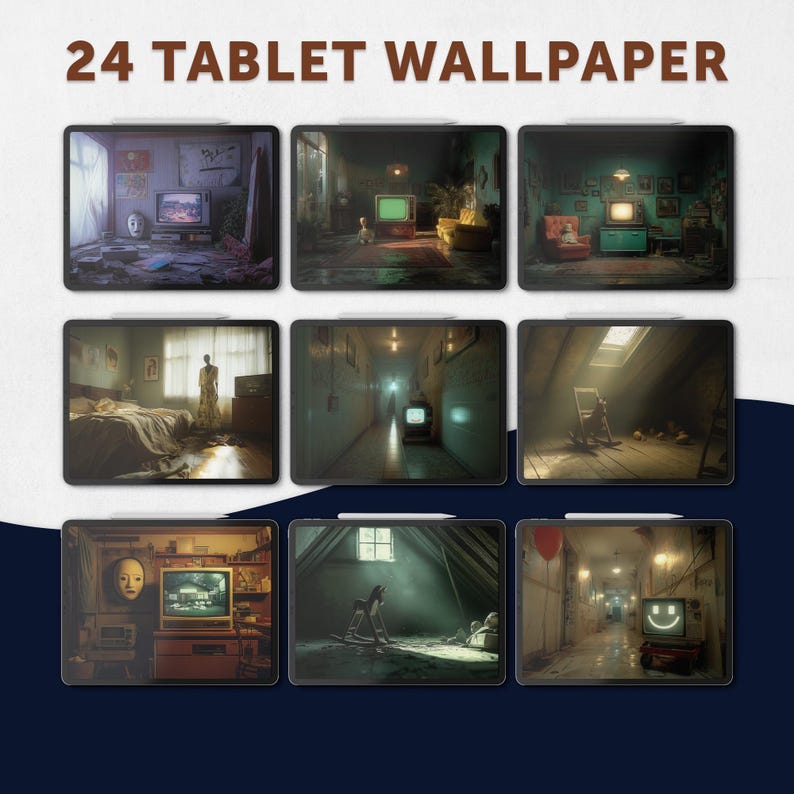 Cinematic Horror Wallpaper Bundle: Dark Gothic Art (digital Download ...