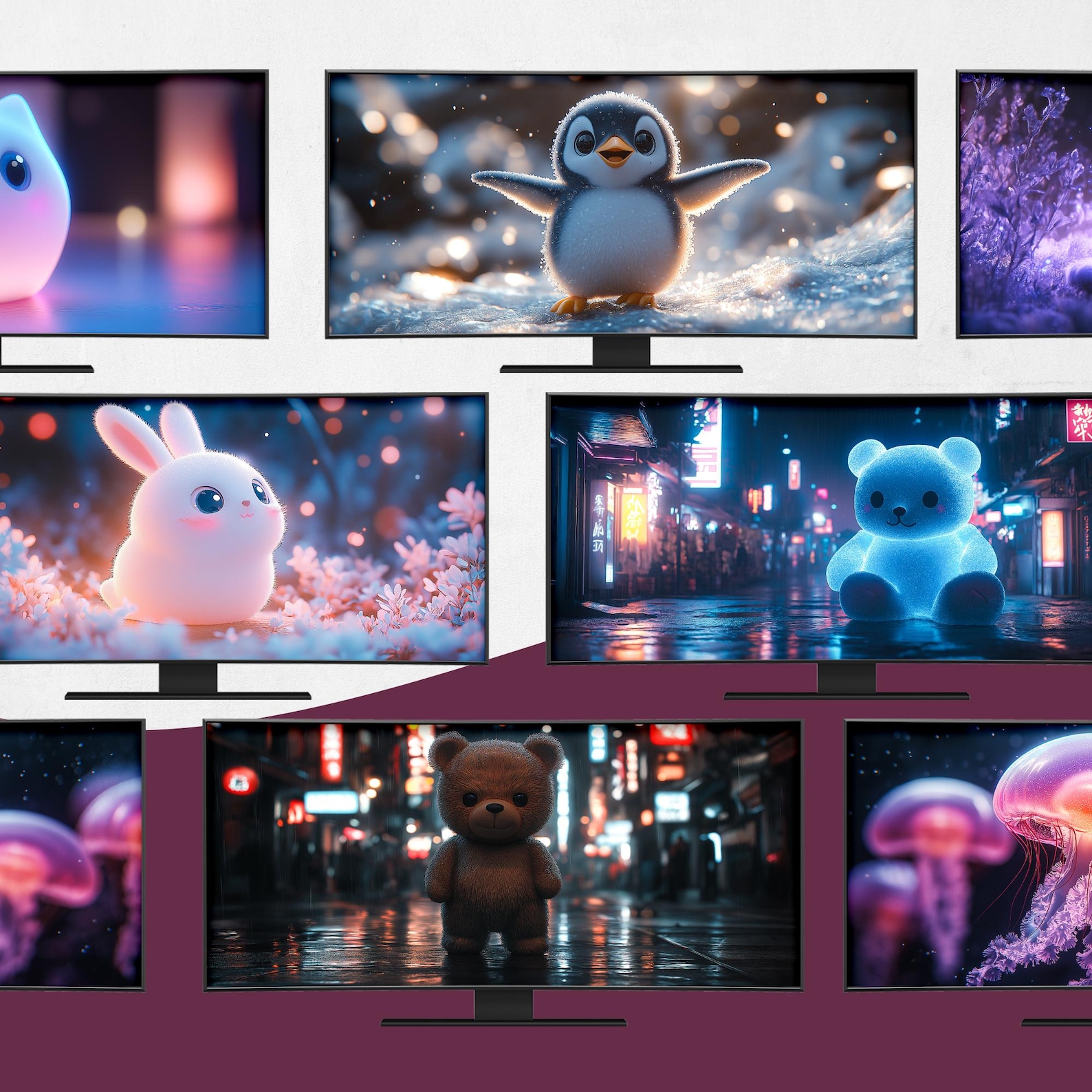 Epic Cute Ultrawide Wallpaper, Epic Cute PC Background, 3D Ghibli ...