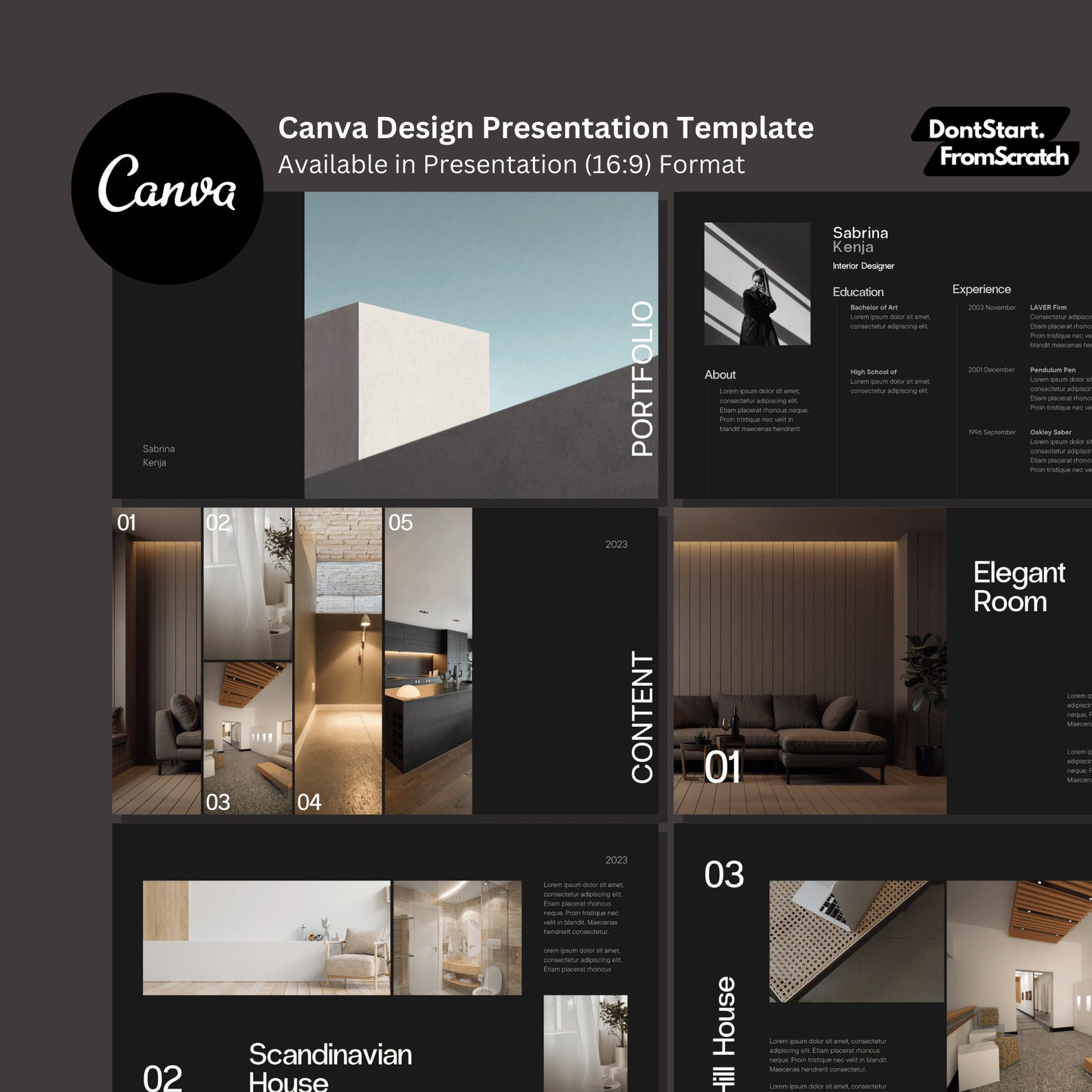 Canva Template for Architecture Portfolio Presentation | Modern ...