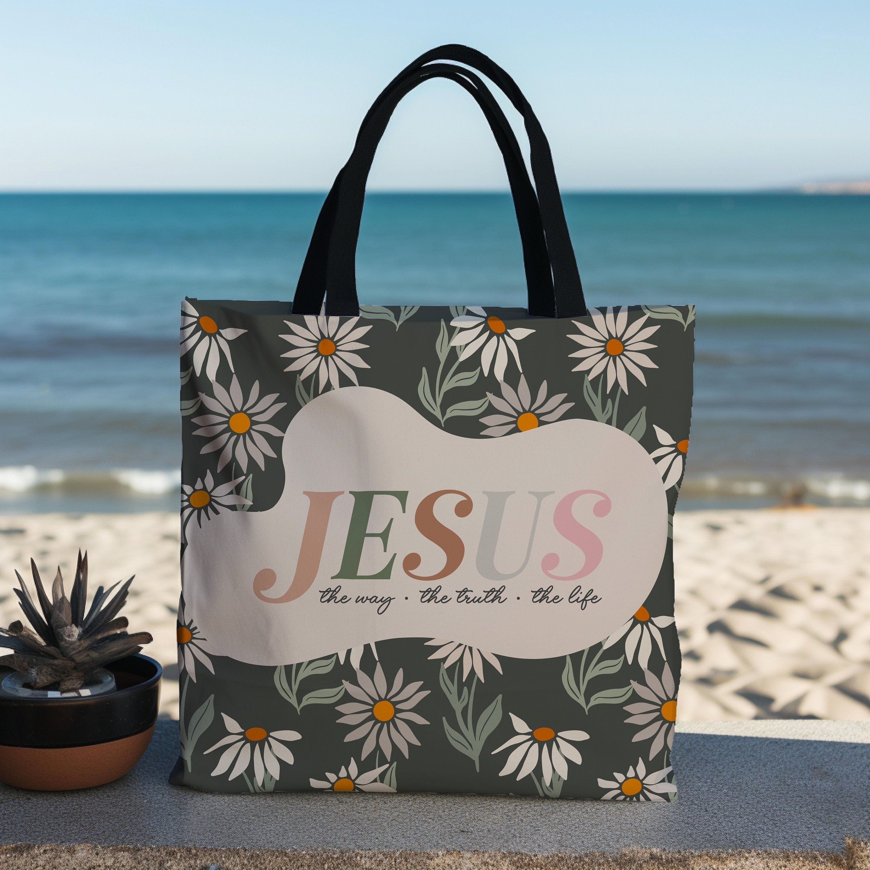 Christian Tote Bag Church Tote Canvas Tote Bag Christian Gifts Baptism ...