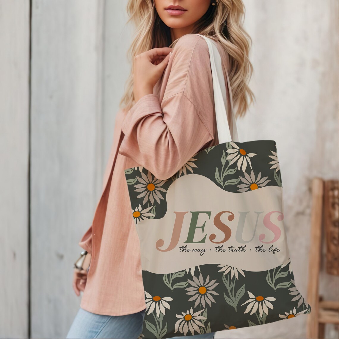 Christian Tote Bag Church Tote Canvas Tote Bag Christian Gifts Baptism ...