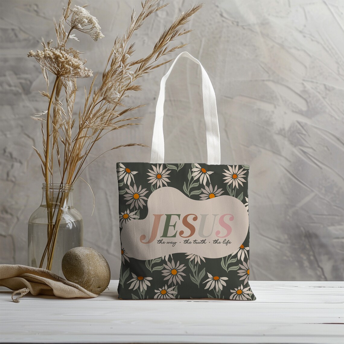 Christian Tote Bag Church Tote Canvas Tote Bag Christian Gifts Baptism ...