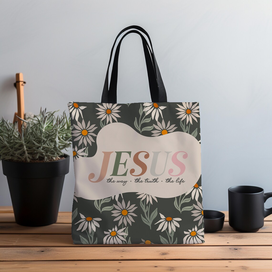 Christian Tote Bag Church Tote Canvas Tote Bag Christian Gifts Baptism ...