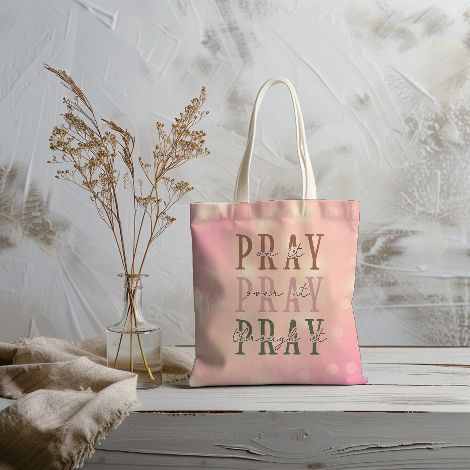 Christian Tote Bag Shopper Tote Canvas Tote Bag Christian Gifts Baptism ...