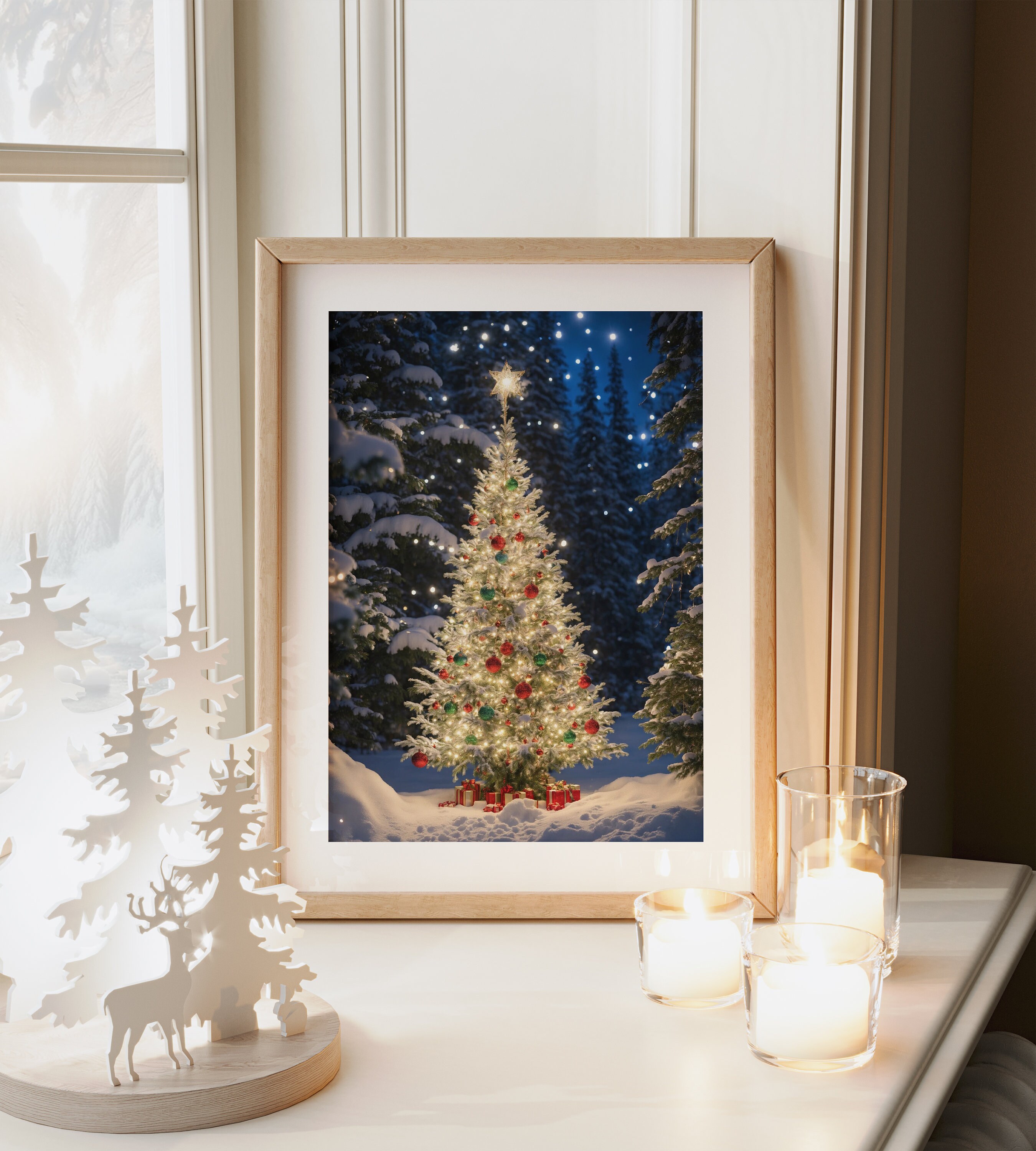 Christmas Tree Art | Printable Artwork | Christmas Tree Art Print ...