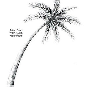 Fine Line Palm Tree Temporary Tattoo - Etsy UK