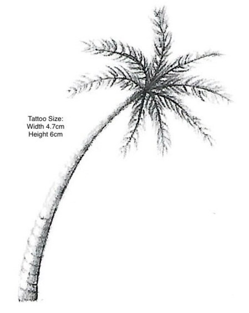 Fine Line Palm Tree Temporary Tattoo - Etsy UK