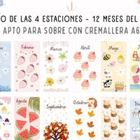 Four Seasons With Month Digital Download, Kindergarten Seasons and ...