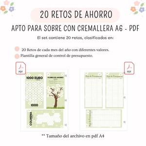 20 Hermosos Retos De Ahorros - Colección Flores Blancas - Español - Etsy