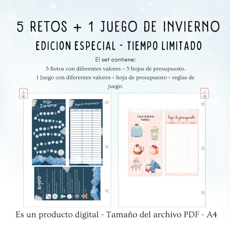 5 Retos + 1 Juego De Ahorro Edicion Especial Invierno - Tiempo Limitado ...