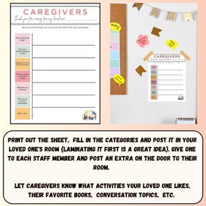 Memory Care Sheet for Alzheimer's and Dementia | Caregiver Tips to Keep ...