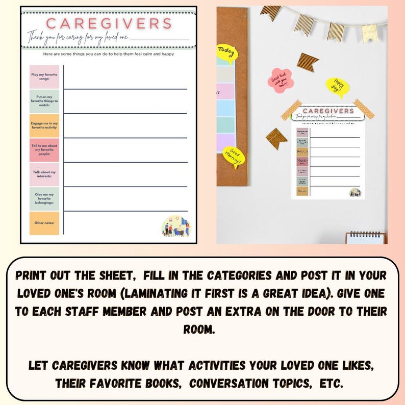 Memory Care Sheet for Alzheimer's and Dementia | Caregiver Tips to Keep ...