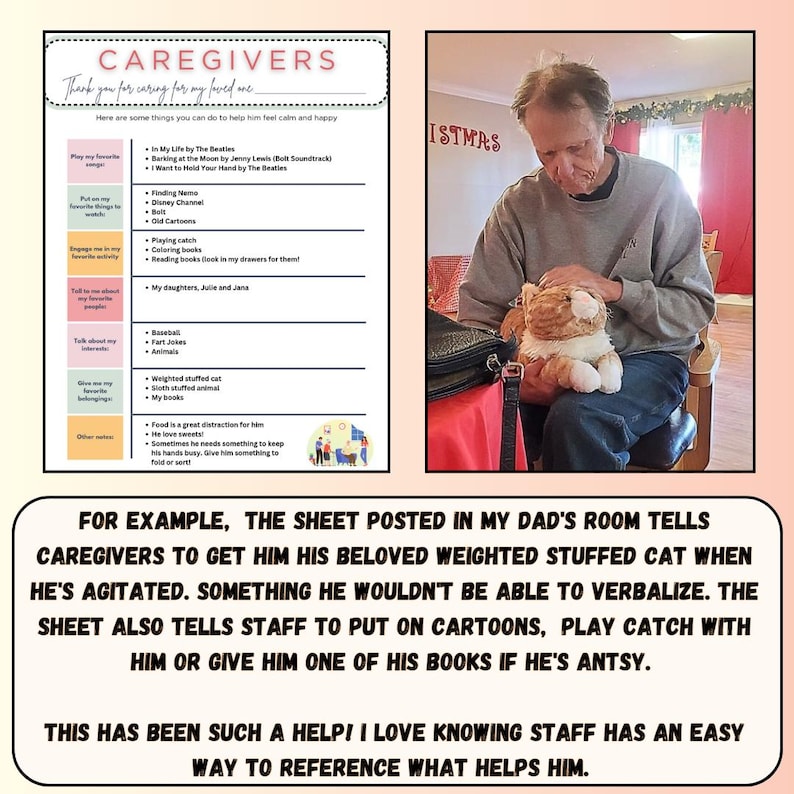 Memory Care Sheet for Alzheimer's and Dementia | Caregiver Tips to Keep ...