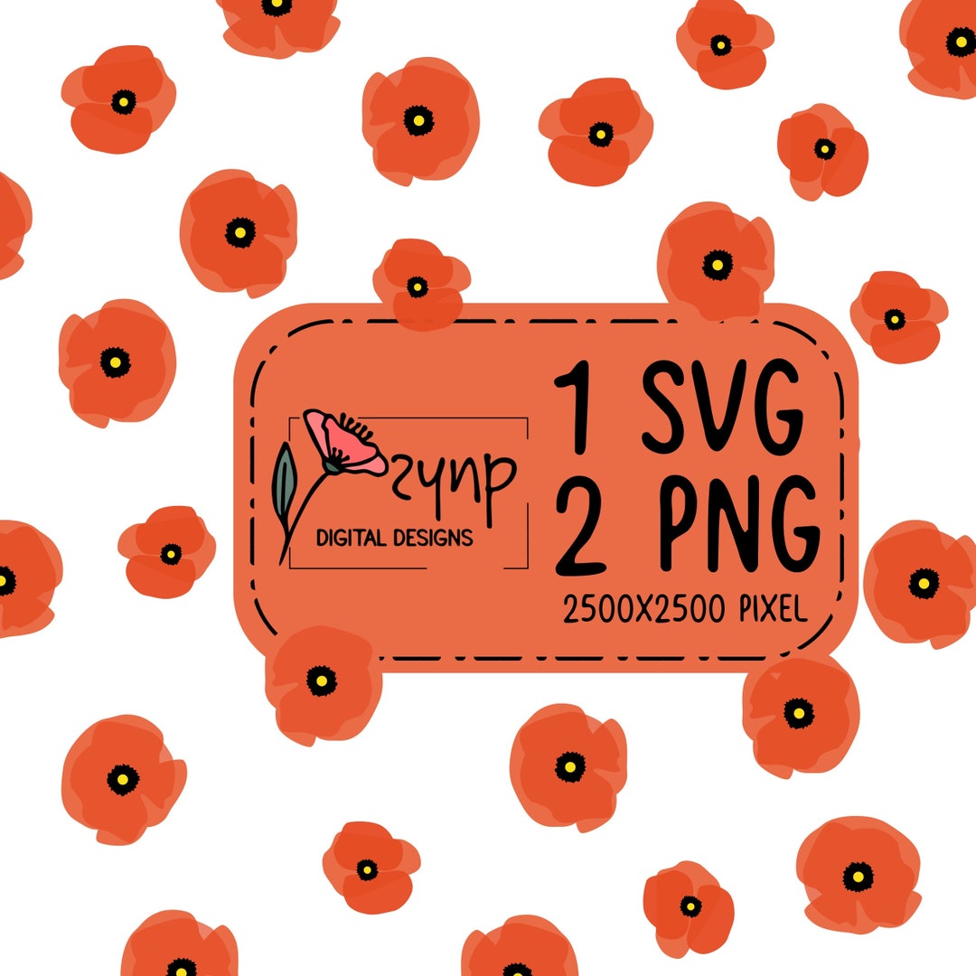 Poppy Flower Vektor Patterns SVG PNG - Etsy