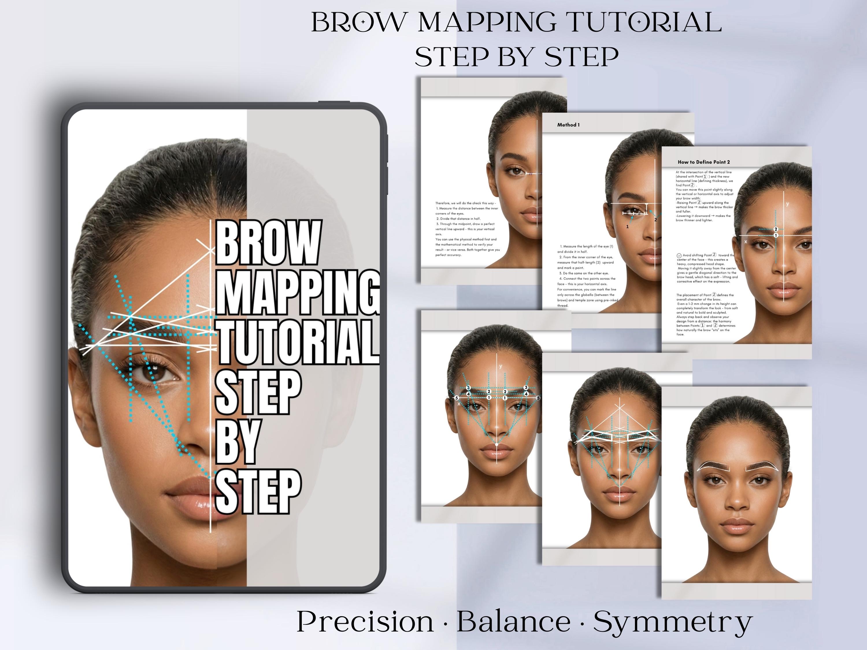 Brow Mapping Tutorial | Step-by-step Eyebrow Architecture (PDF Pattern ...